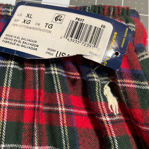 Polo Ralph Lauren | Pants | Nwt Polo Ralph Lauren Red Plaid Mens Sleep ...